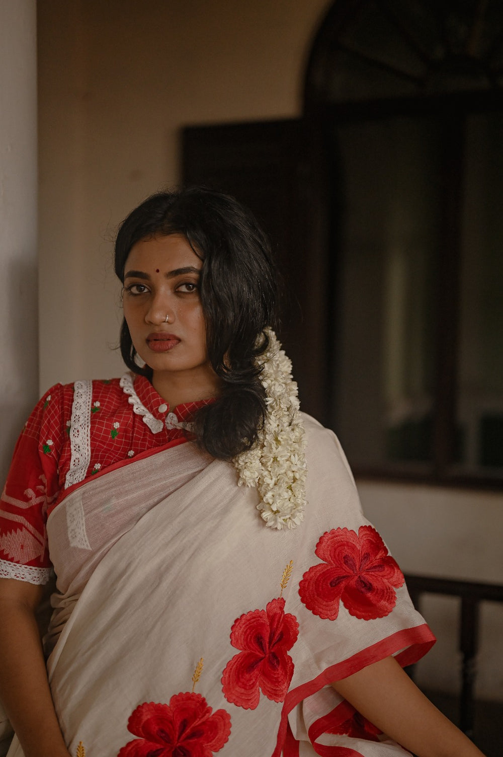 MALLI POO JAMDANI BLOUSE