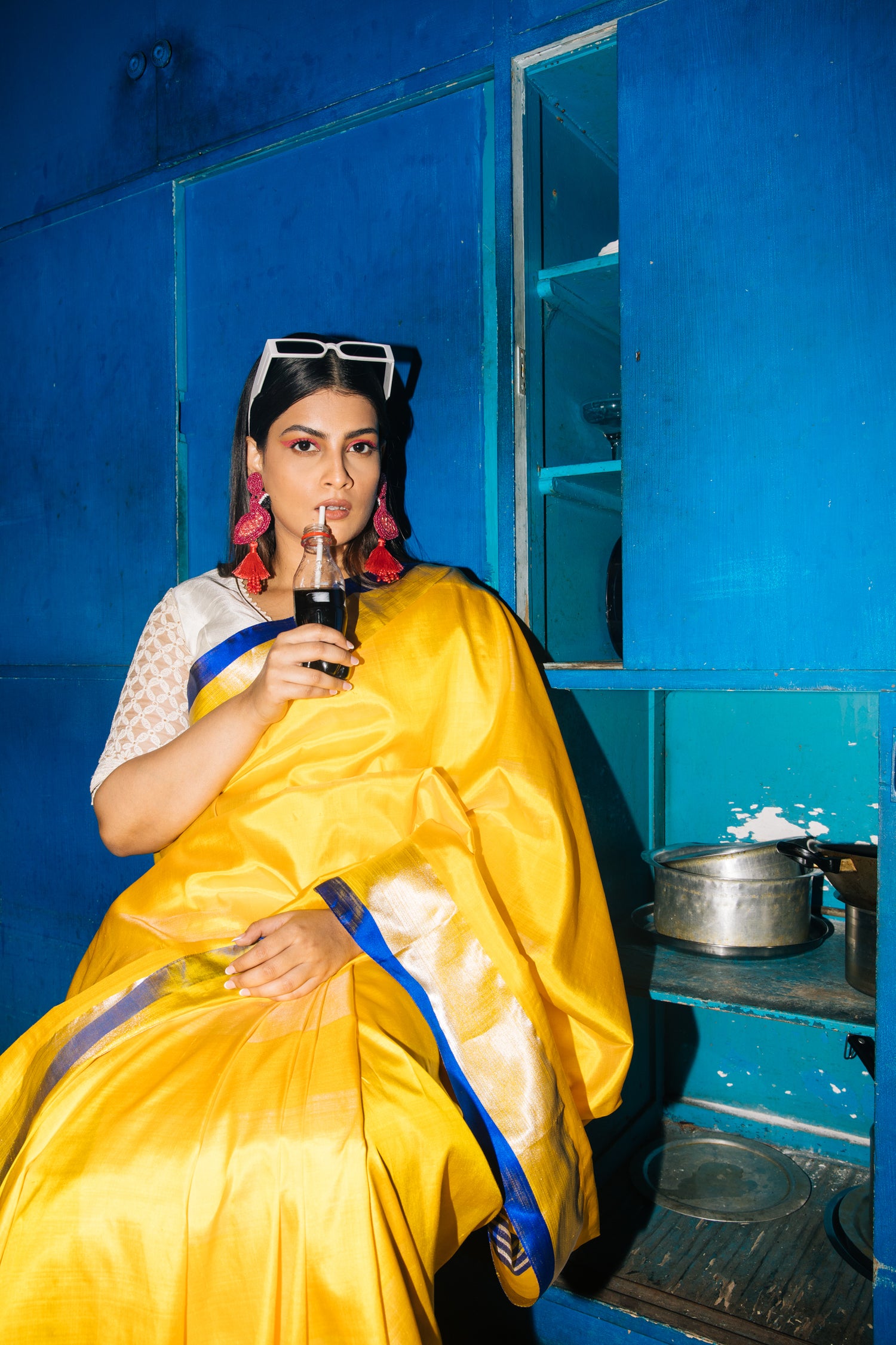 WHITE JAAL (Hand Embroidered)