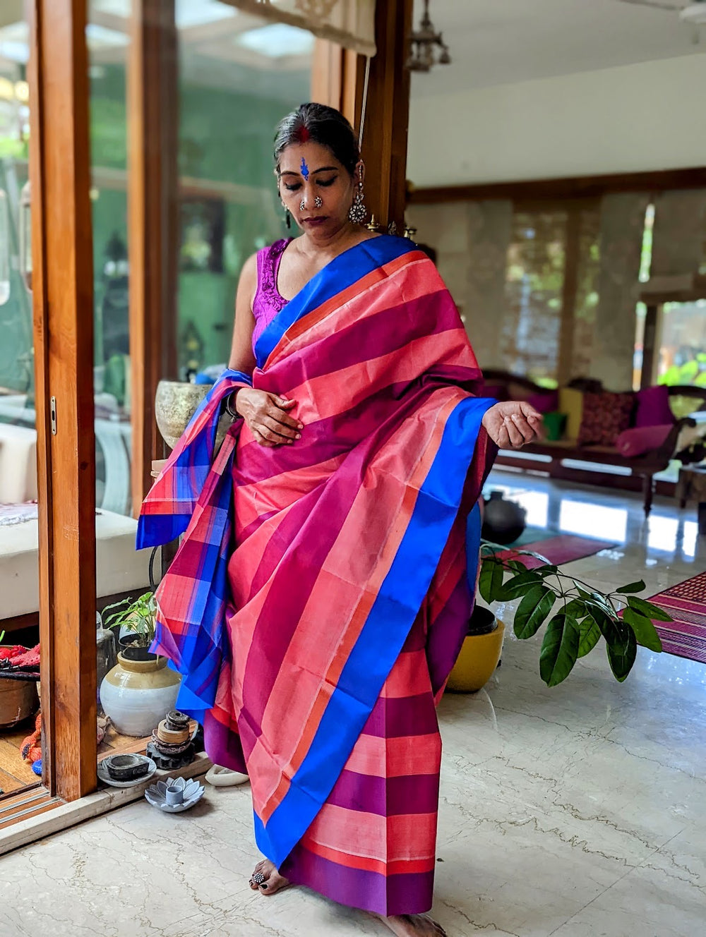 BEGUNI STRIPED GOROD (SAREE)